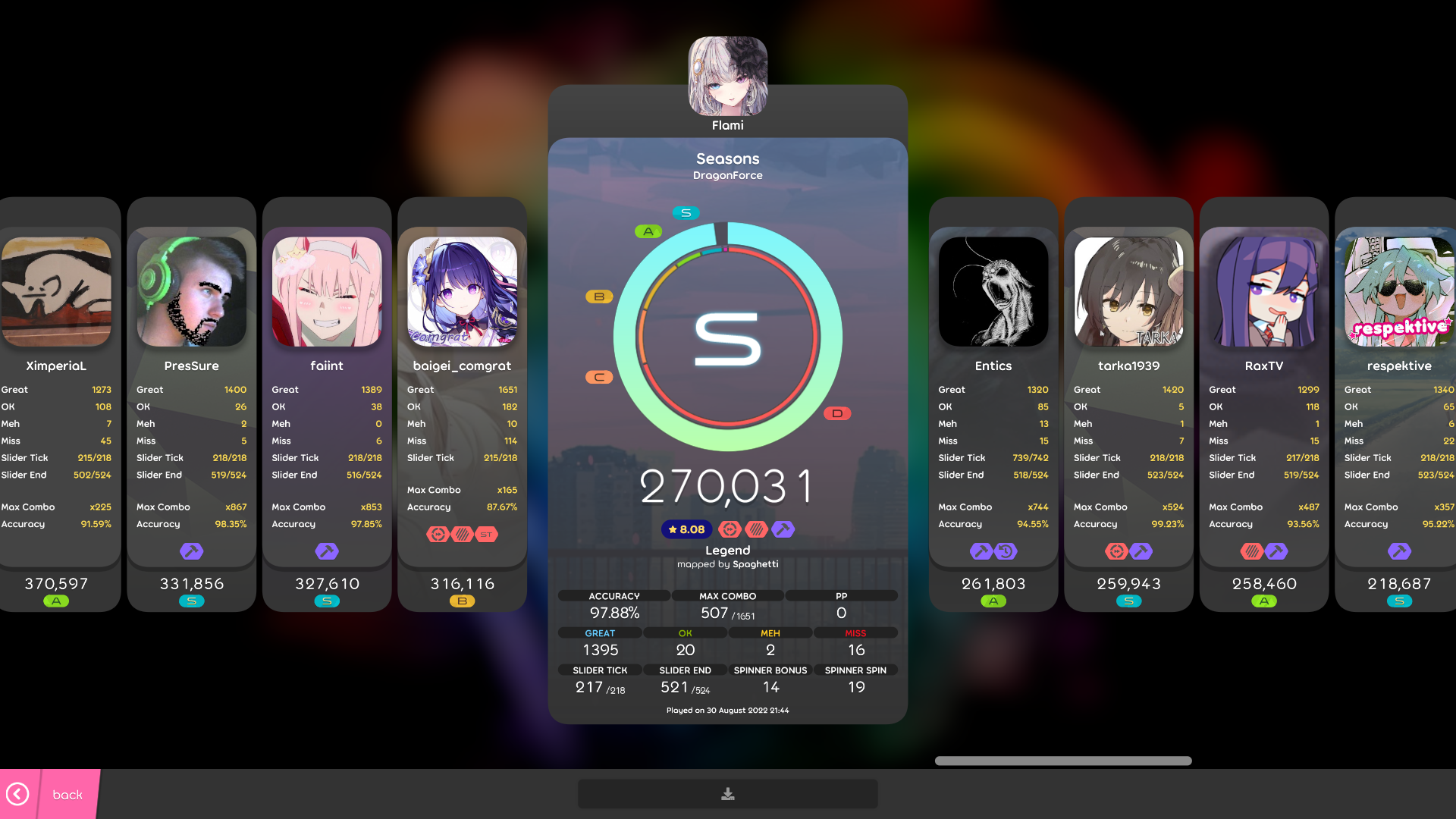 Viewing old local scores shows map's total combo as 0 · ppy osu ...