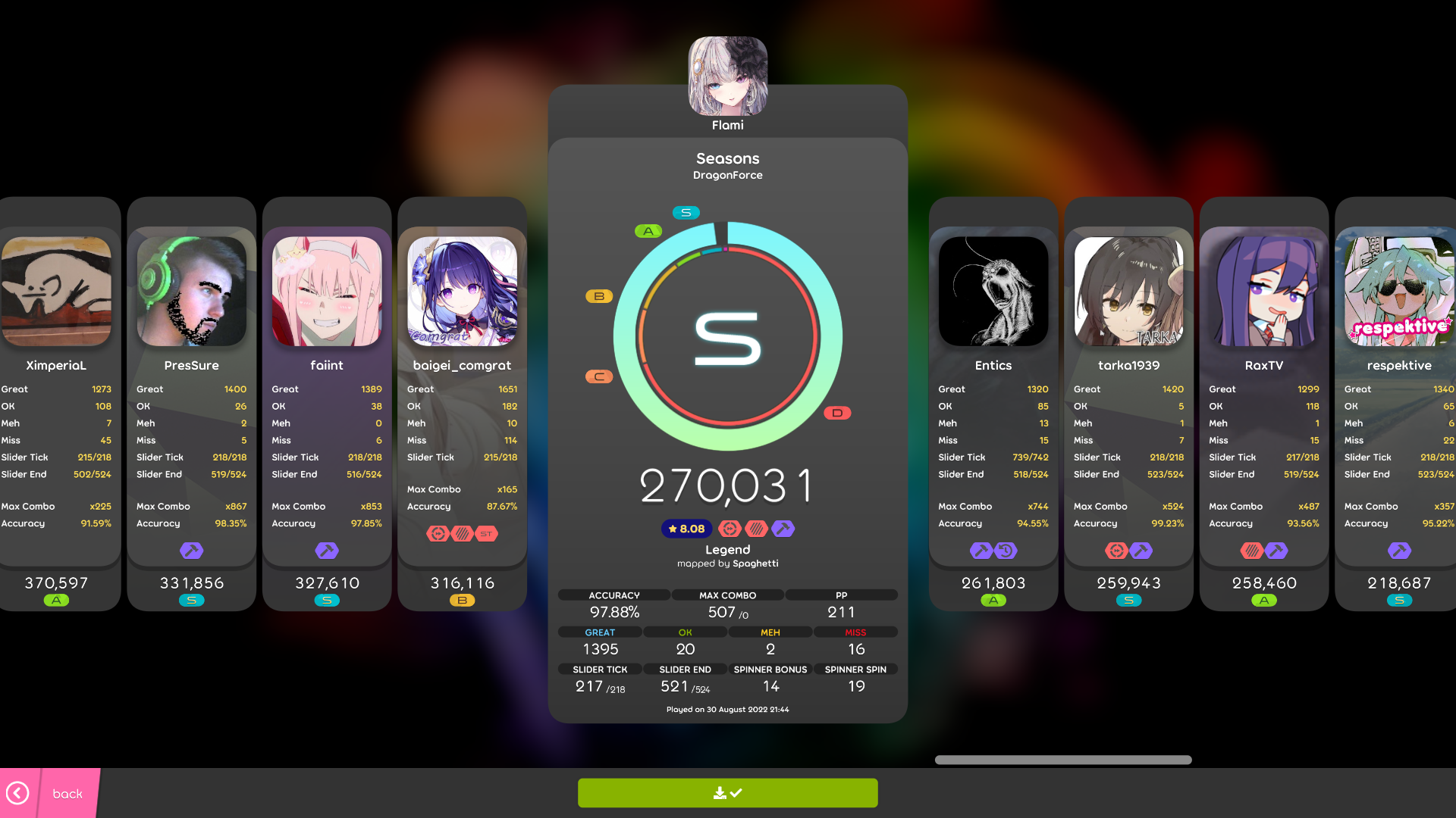 Viewing old local scores shows map's total combo as 0 · ppy osu ...