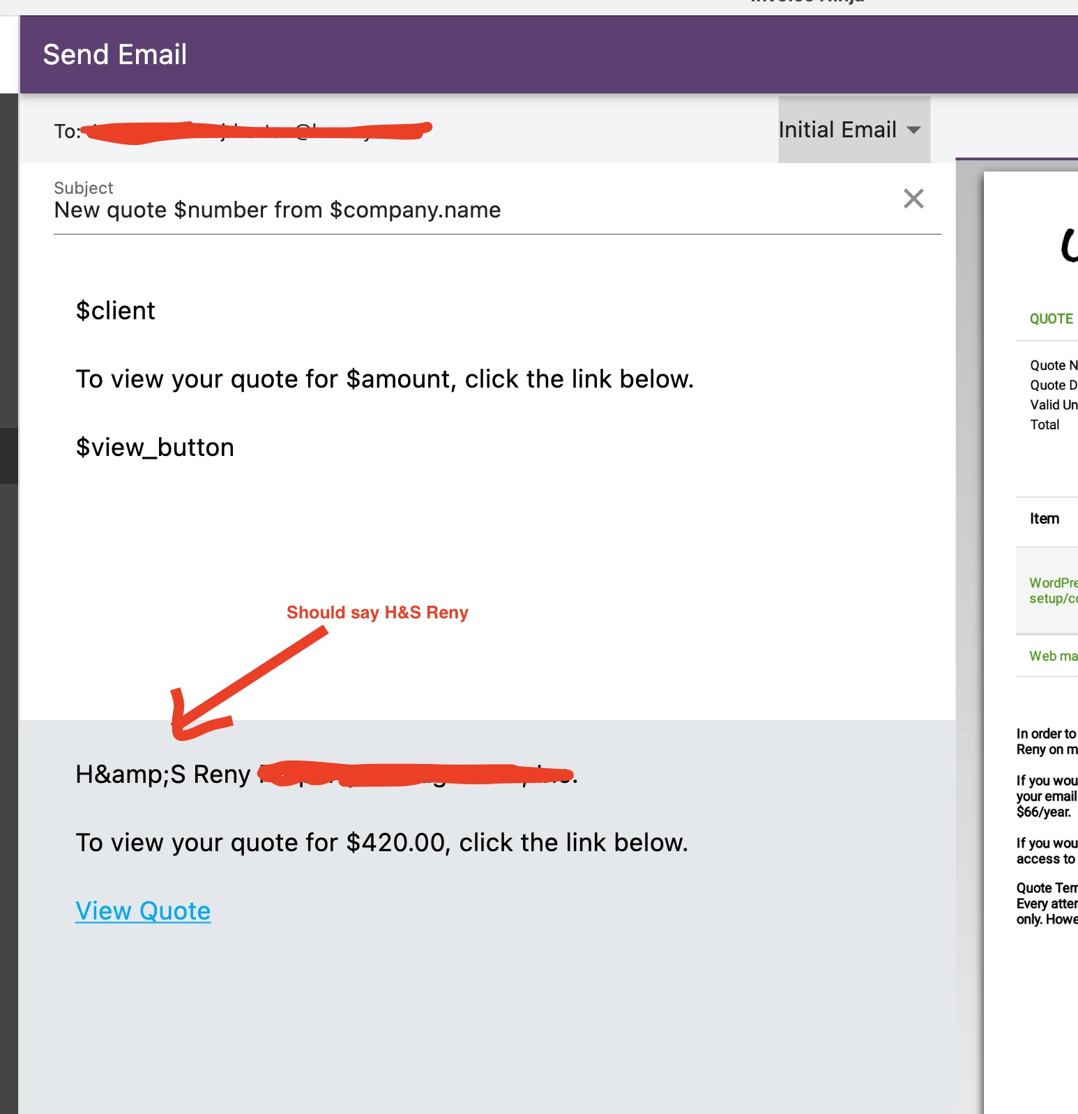 Ampersands in Client Names show as encoding in Email preview (and maybe ...
