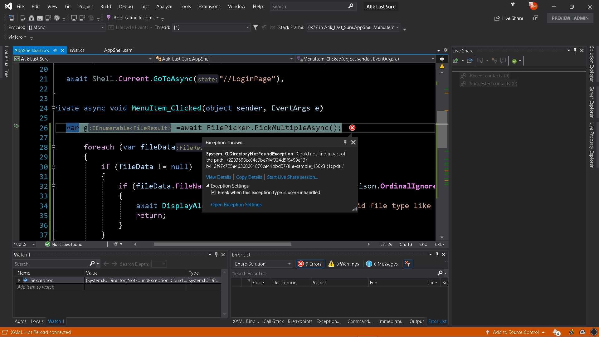 [Bug] FilePicker in xamarin.essential not working · Issue #1718 · xamarin/Essentials · GitHub