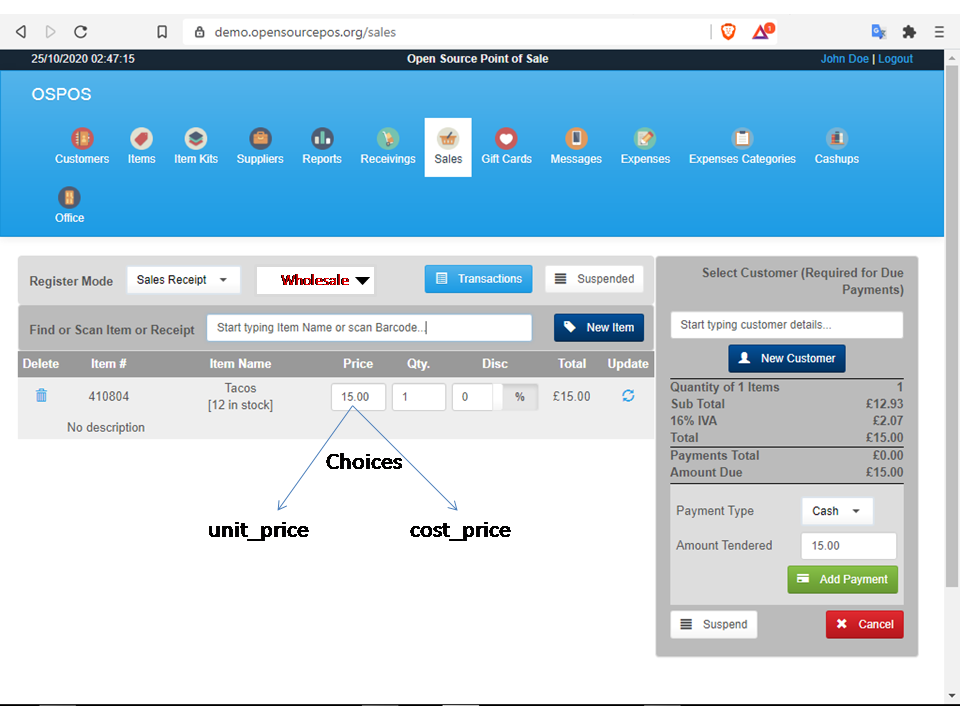 Wholesale options · Issue #2989 · opensourcepos/opensourcepos · GitHub