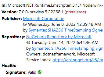 Wasm-tools installation fails for preview 5 complaining about unsigned Emscripten package ...