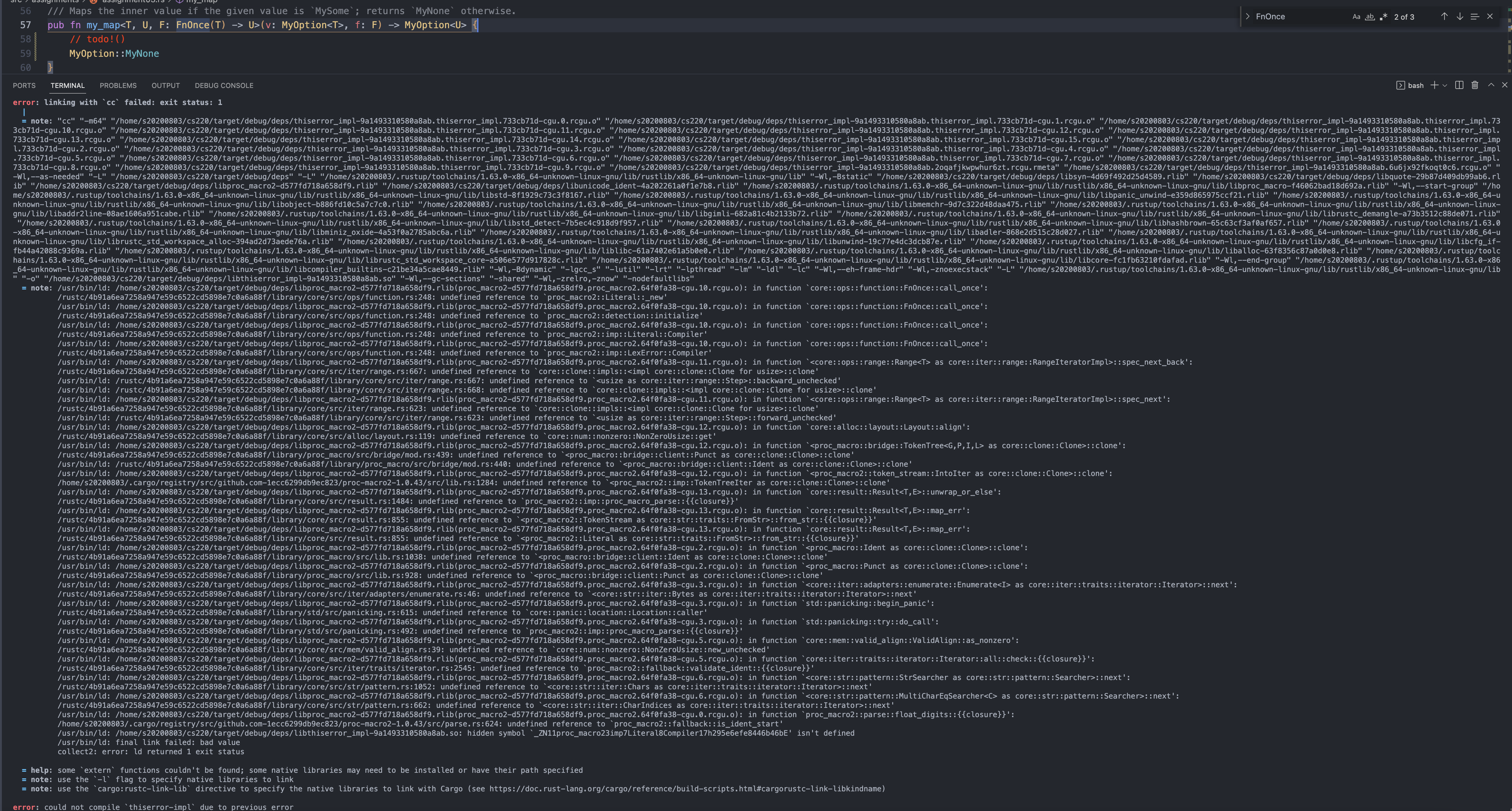[Homework 3] Error:some `extern` functions couldn't be found · Issue #50 · kaist-cp/cs220 · GitHub