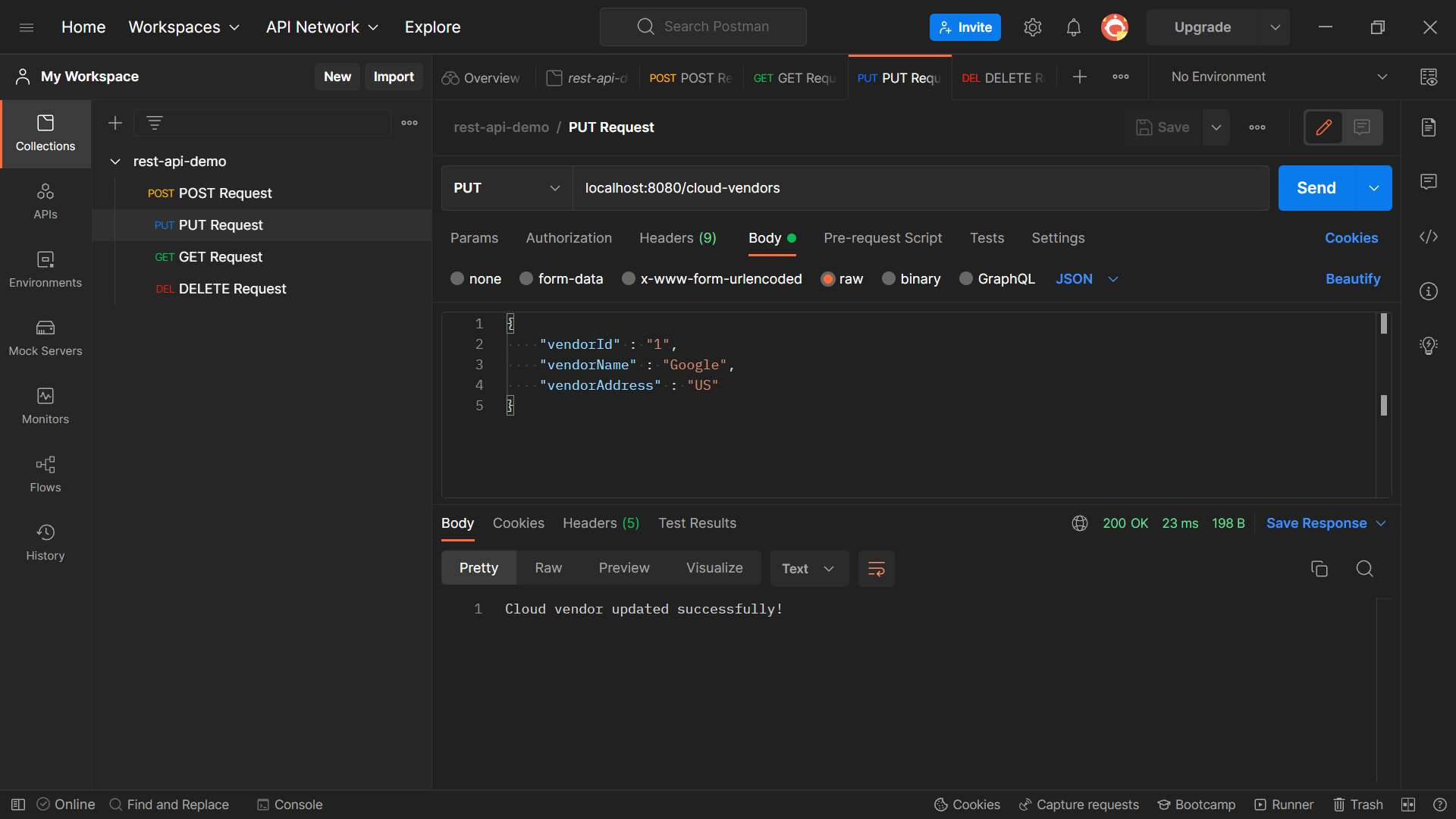 GitHub - sushnag22/rest-api-sample: Java Spring Boot CRUD REST API for cloud vendor details