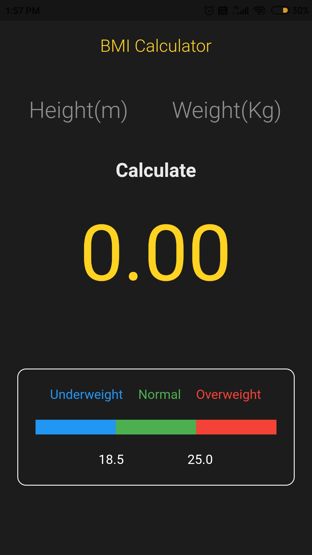 GitHub - khushbuu01/bmi_calculator: BMI Calculator using Flutter