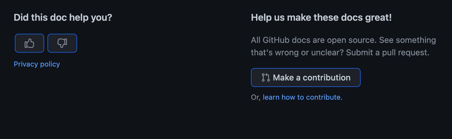 Removal of outlines on buttons in Github Docs Footer · Issue #20545 · github/docs · GitHub