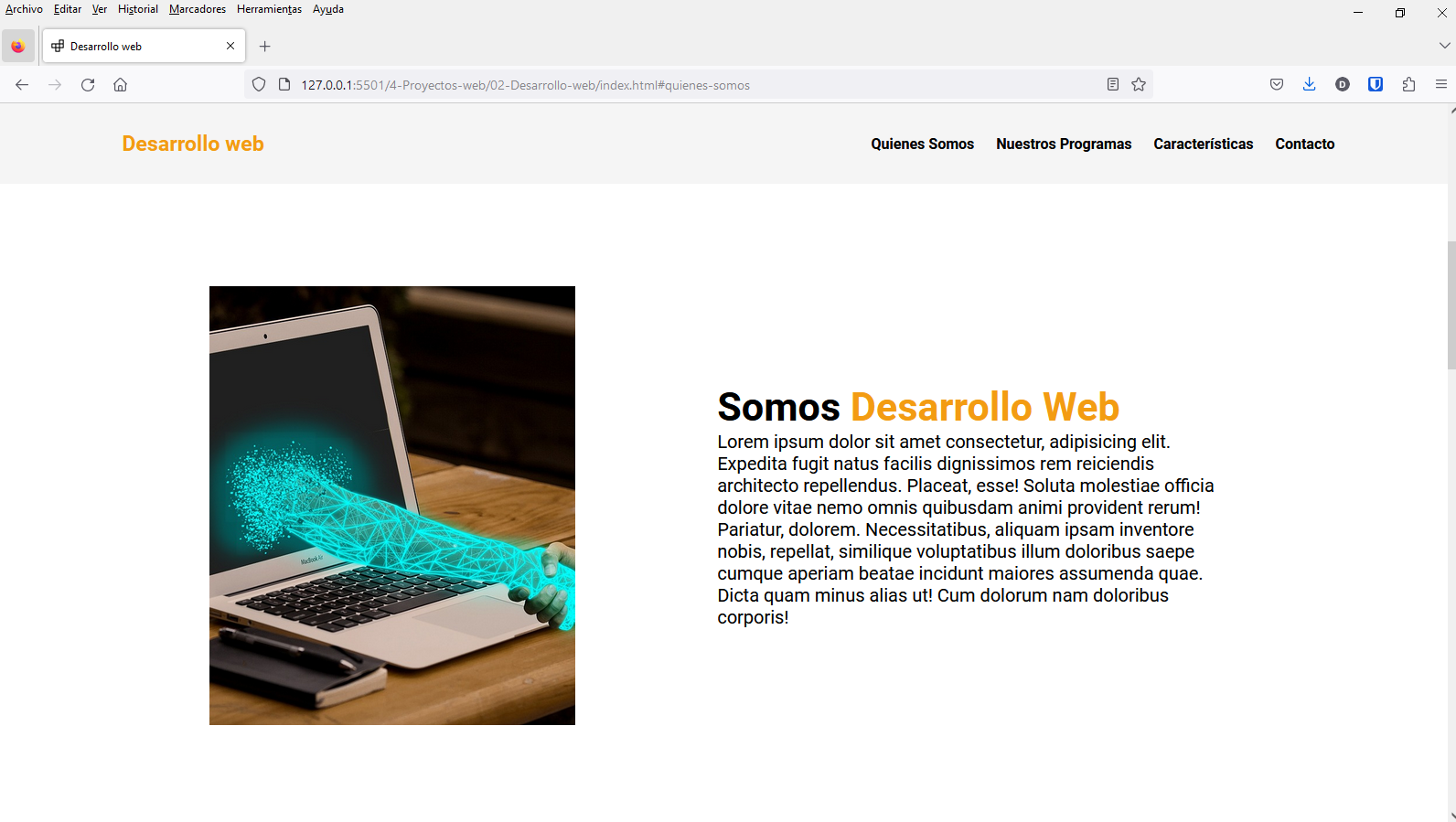 GitHub - daferguerrero/landing-page-desarrollo-web: Maquetación de una página web responsive con ...