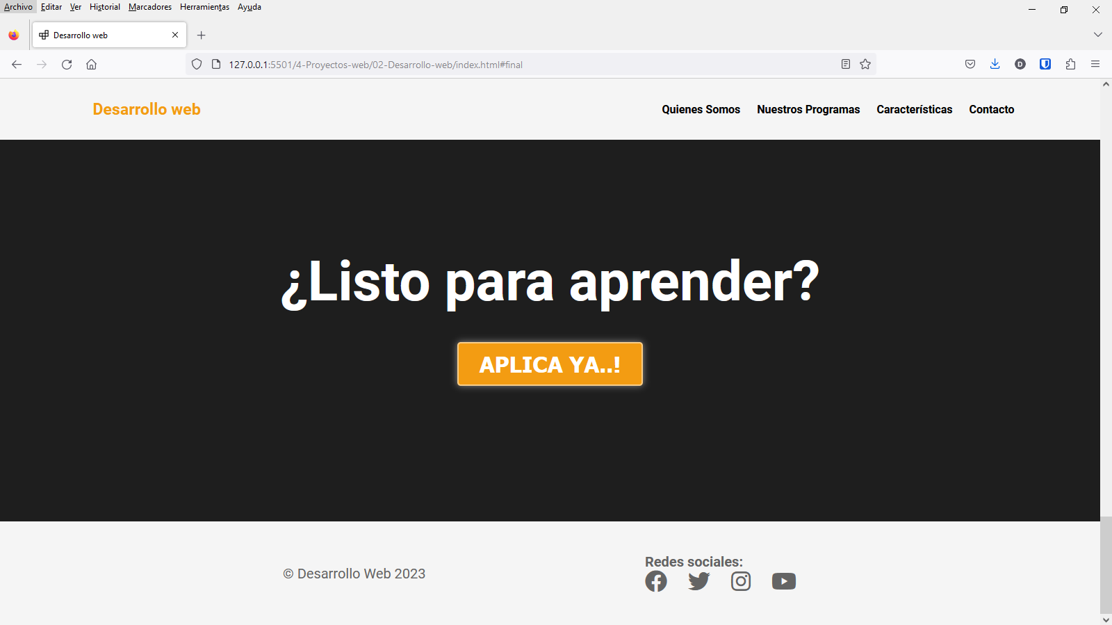 GitHub - daferguerrero/landing-page-desarrollo-web: Maquetación de una página web responsive con ...
