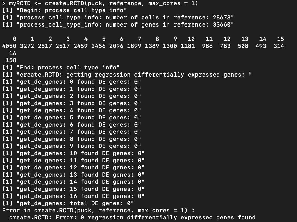 Problem about regression differentially expressed genes · Issue #35 · dmcable/spacexr · GitHub