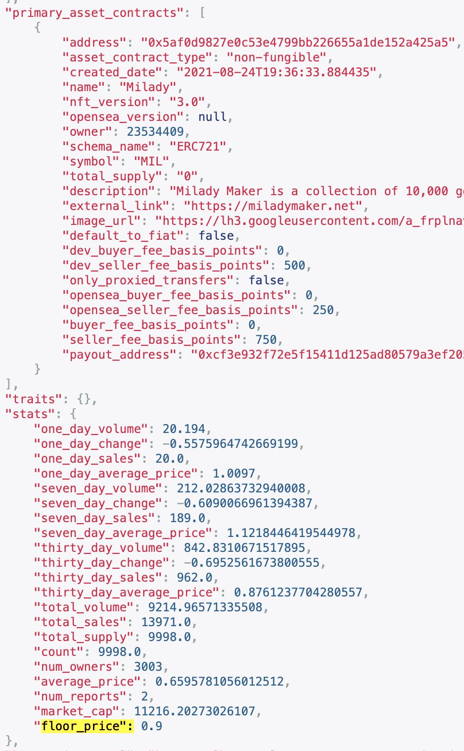 Retrieve collections API response data's floor_price always zero · Issue #658 · ProjectOpenSea ...