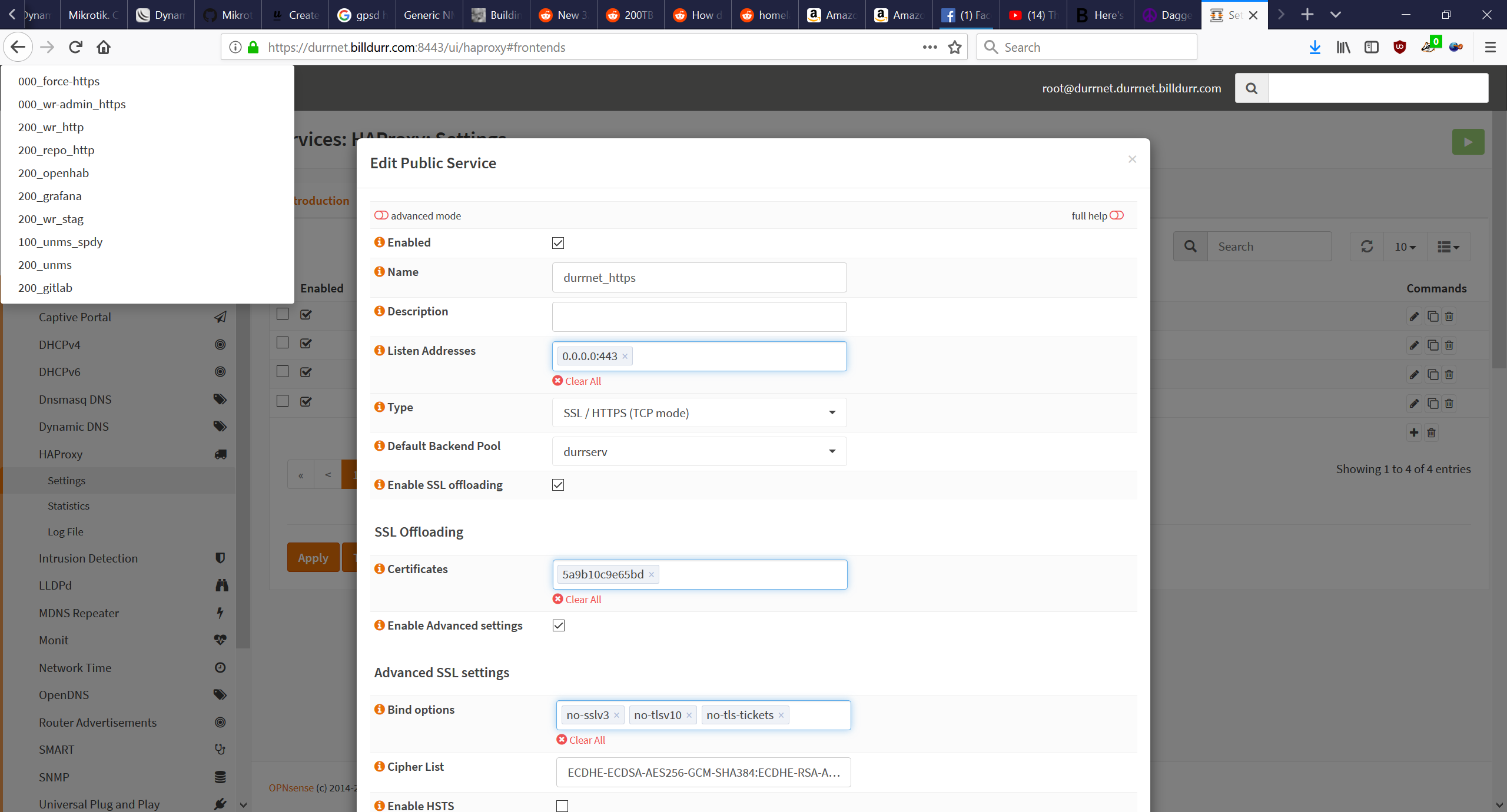 haproxy multiselect menus messed up after 18.7 update · Issue #769 · opnsense/plugins · GitHub