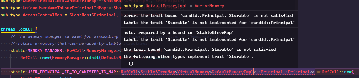 Running into errors when trying to store a Principal · Issue #10 · dfinity/stable-structures ...