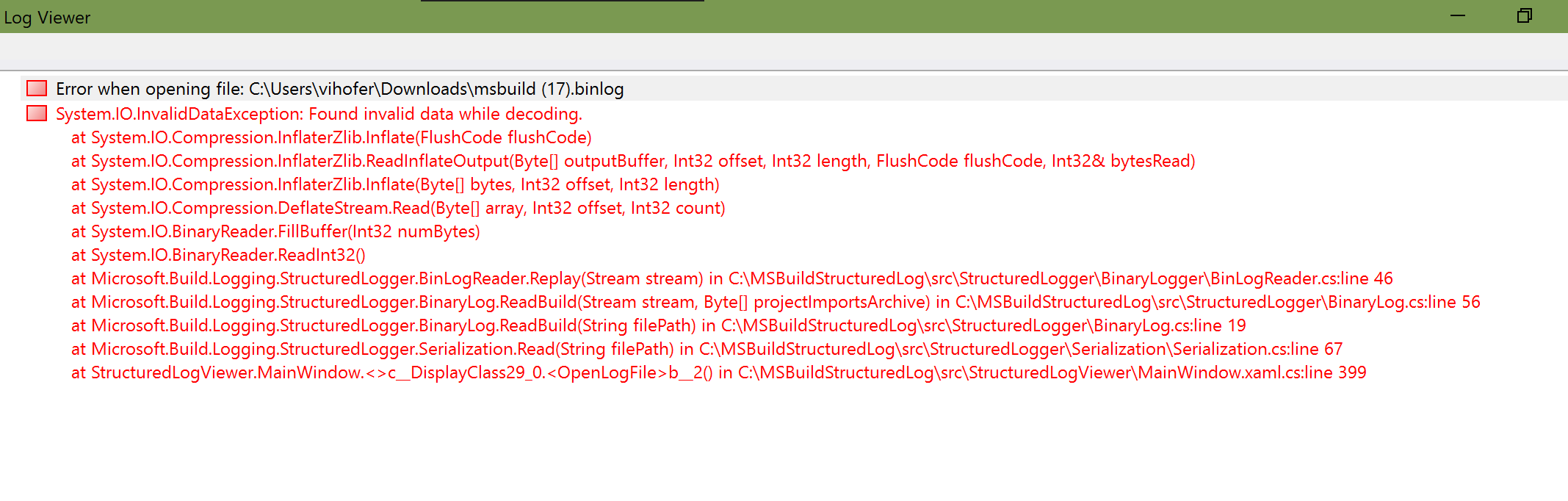Corrupt Binlogs Recorded On Linux Using Gzipstream · Issue 47024 · Dotnetruntime · Github