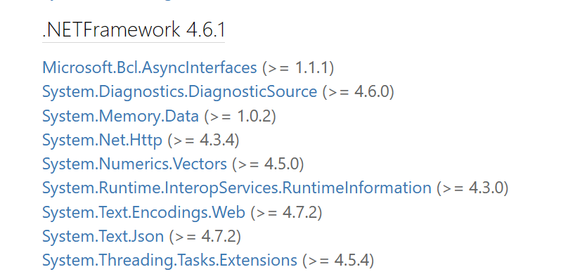 Libraries Which Target Modern Tfms Netcoreapp Netstandard20 Net461 Bring In Systemnet