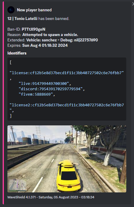 False ban - Attempted to spawn a vehicle · Issue #1 · WaveShieldDev/WaveShield · GitHub