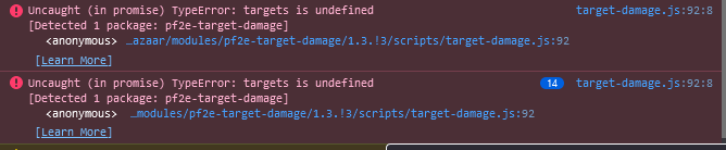 Targets is Undefined · Issue #9 · MrVauxs/PF2e-Target-Damage · GitHub