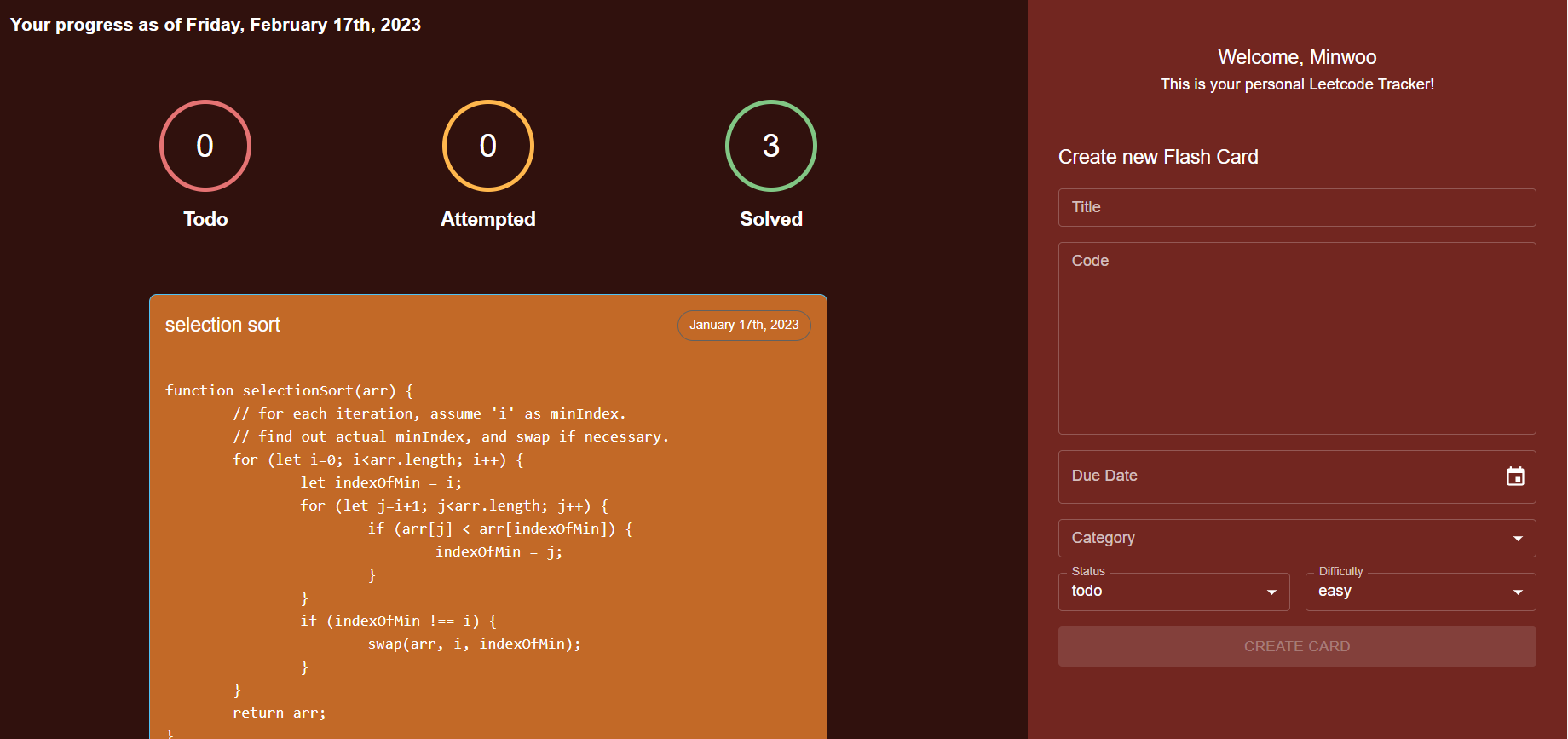 GitHub - minwk79/AlgoTrack