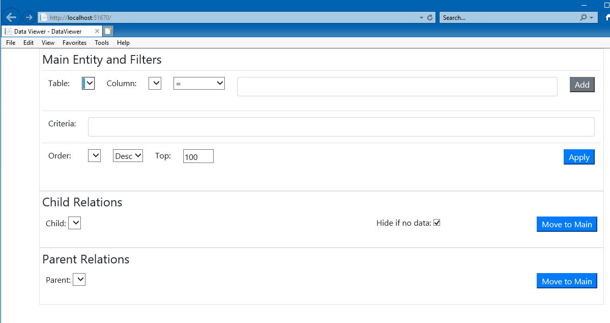 Trying to get your solution to run - but no data shows up · Issue #1 · dimplep/DataViewer · GitHub