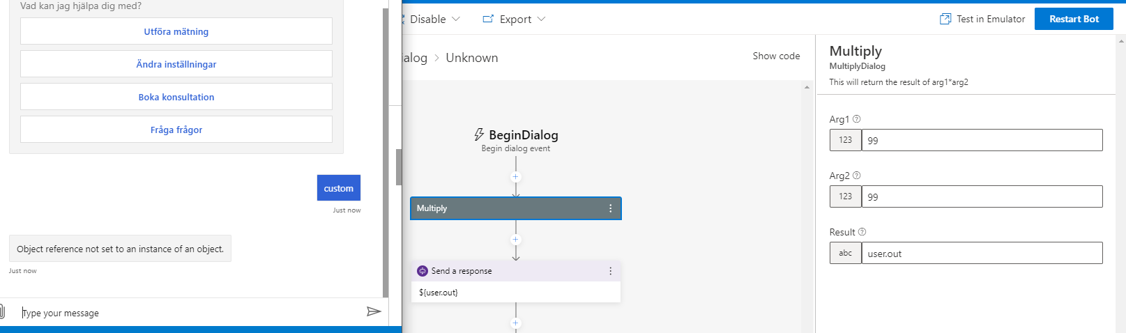 Custom Action Object Reference Not Set To An Instance Of An Object 2525