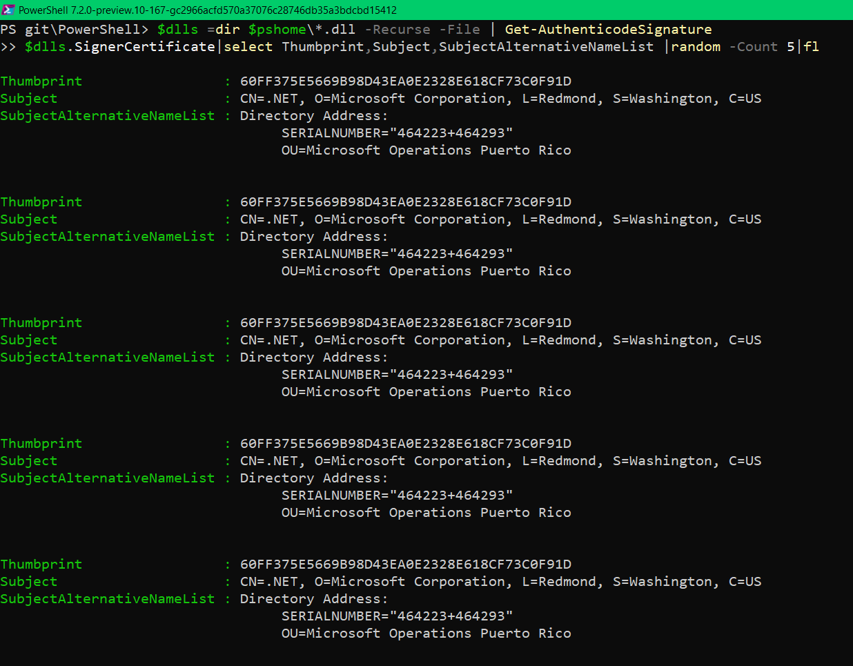 Add Subjectalternativename To Get Authenticode Signature · Issue 14006 · Powershellpowershell