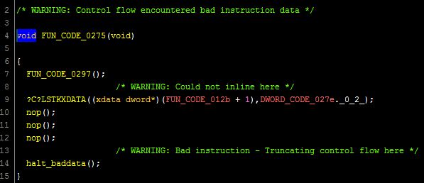 Call-fixup for function gets a data from the code that follows right ...