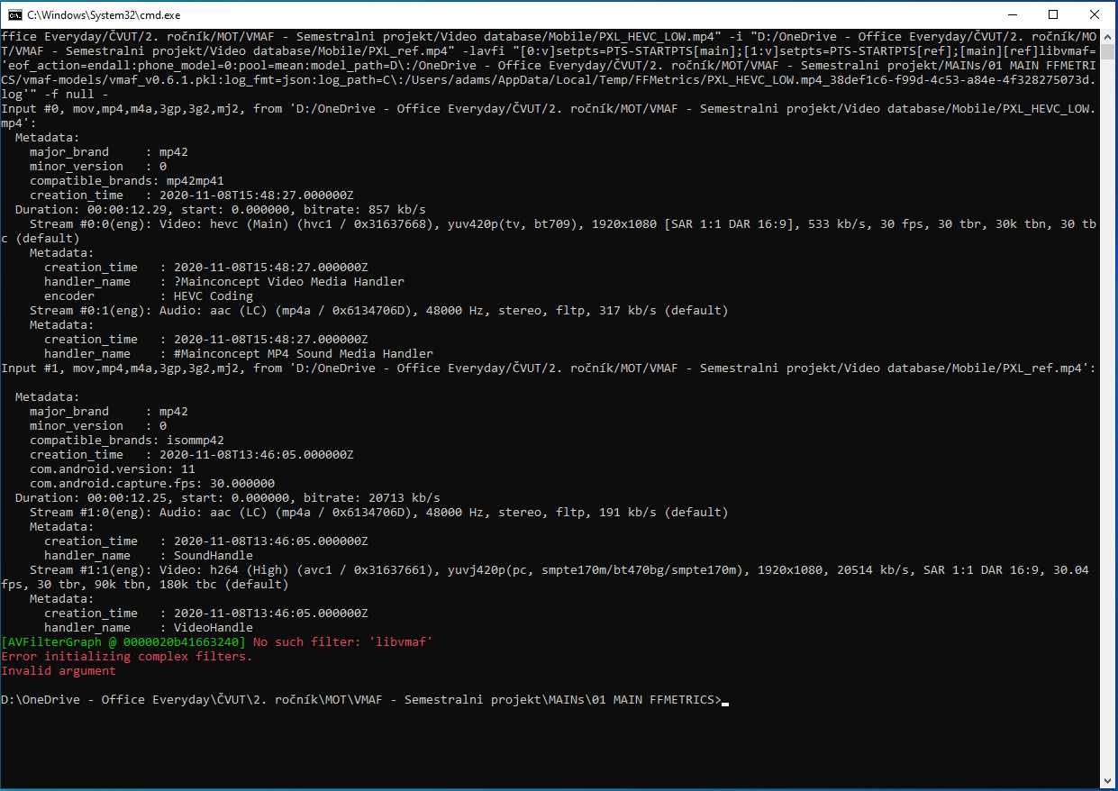 VMAF score error · Issue #7 · fifonik/FFMetrics · GitHub