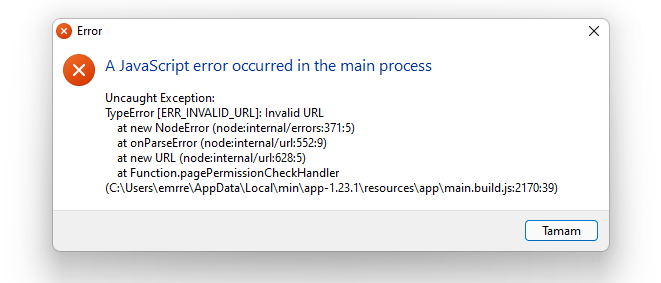 A Javascript error occurred in the main process · Issue #1946 · minbrowser/min · GitHub