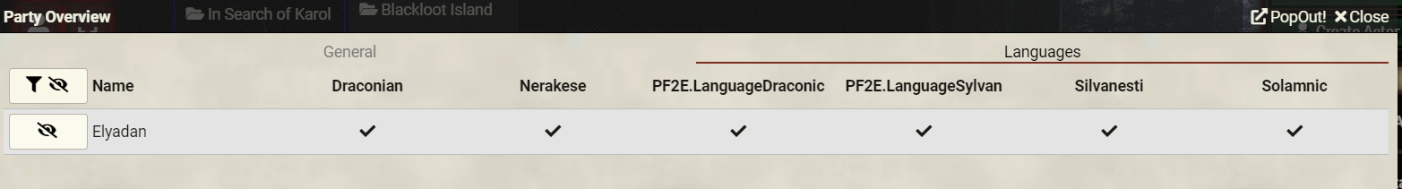 Homebrew Languages make Languages on Party Overview display unintended ...