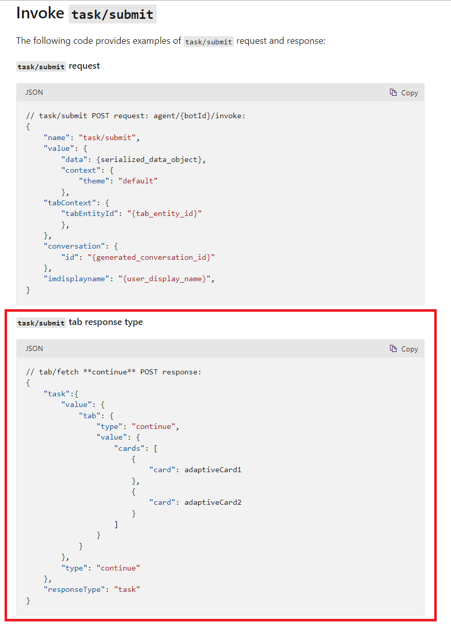 Task Submit Tab Response Type Unmatching Taskmoduleresponse Botbuilder · Issue 6750
