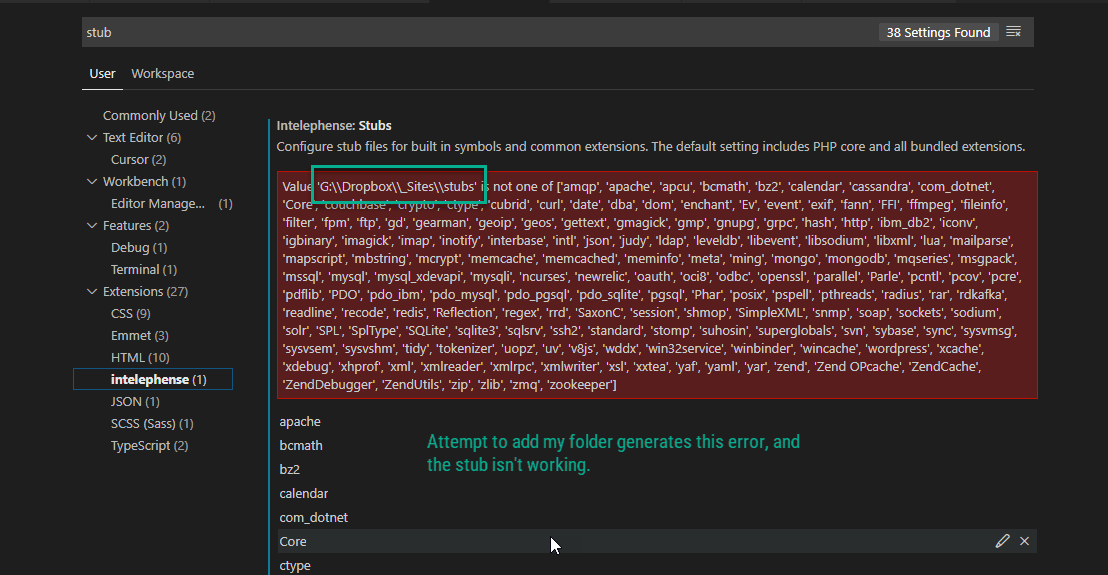 Add custom stubs · Issue #892 · bmewburn/vscode-intelephense · GitHub