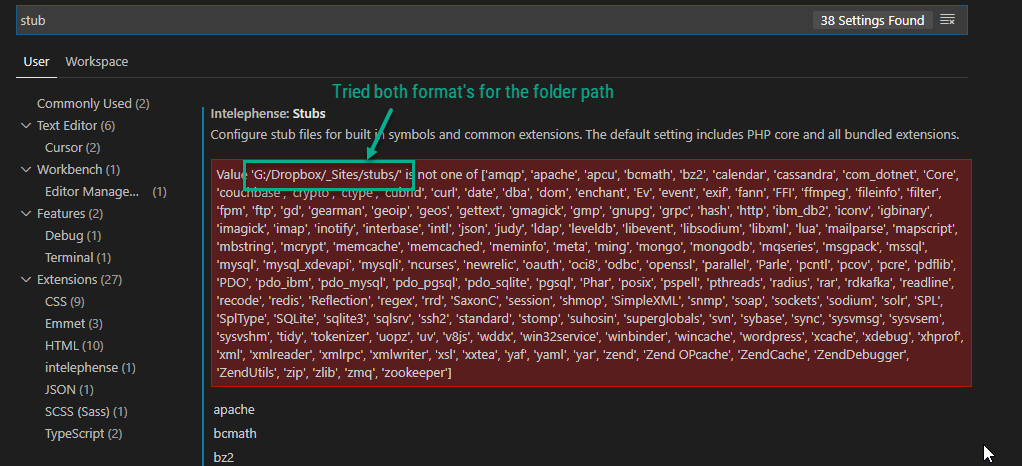 Add custom stubs · Issue #892 · bmewburn/vscode-intelephense · GitHub