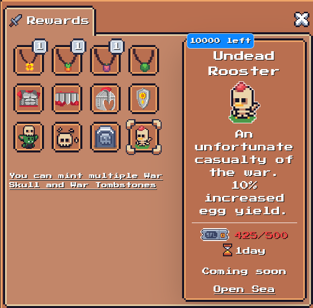 [BUG] Undead Rooster price/supply · Issue #1516 · sunflower-land/sunflower-land · GitHub