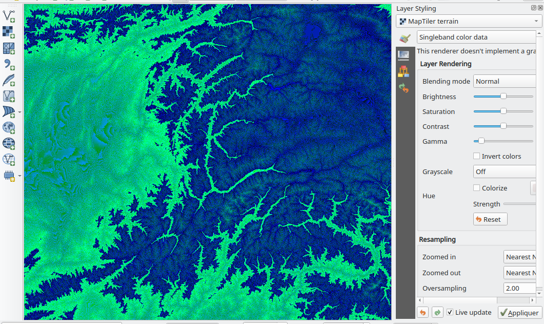 Conversion of WMTS/XYZ raster tiles to terrain (DEM) (Request in QGIS ...