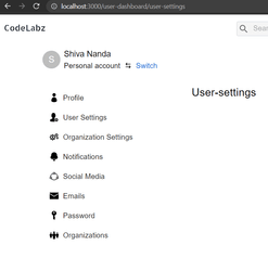 Differentiate “Settings” in Home Page to “User Settings” and “Organization Settings” · Issue ...
