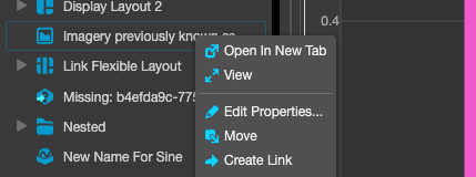The View menu option on domain object in the tree and layout view does not do what is expected ...