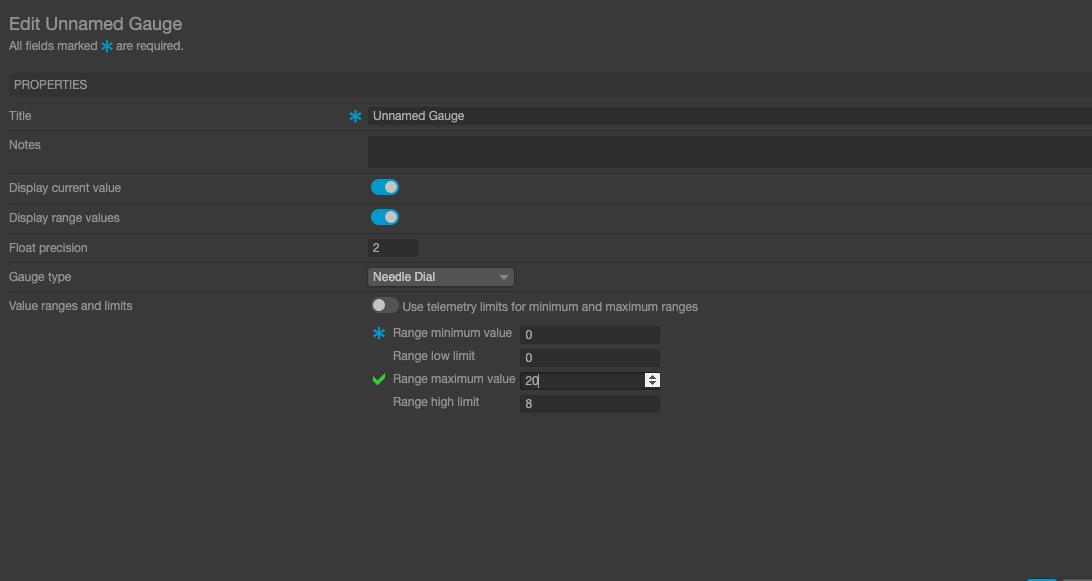Updating the range limits of a gauge from a layout, the changes are not ...