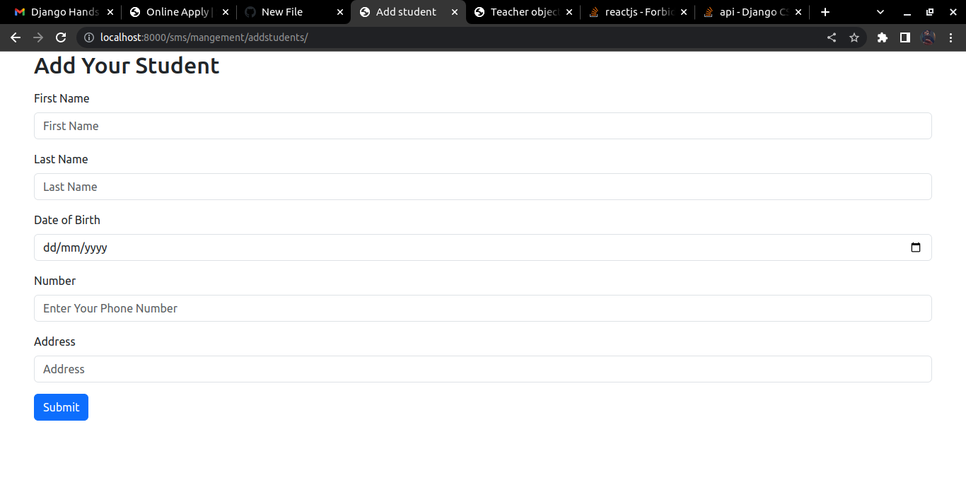 GitHub - avator7/student-management-system