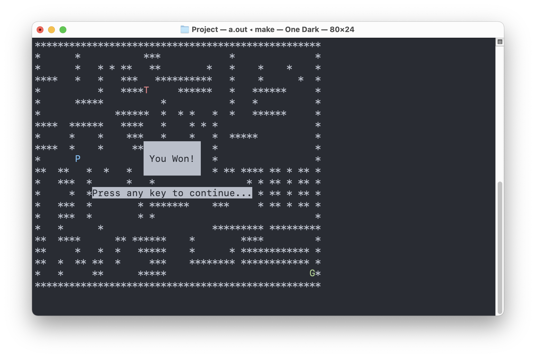 GitHub - ConSpd/labyrinth-monster-game: Terminal game using ncurses
