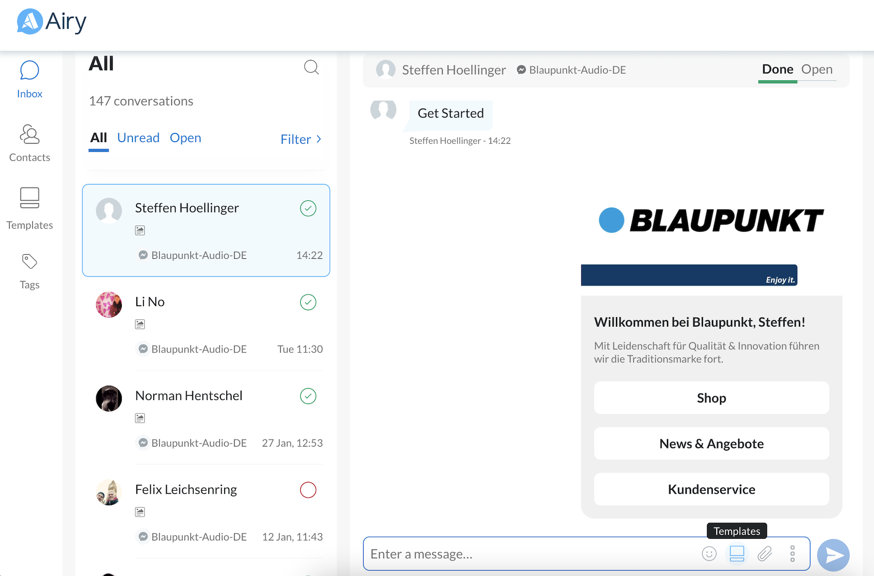 Template UX · Issue #868 · airyhq/airy · GitHub