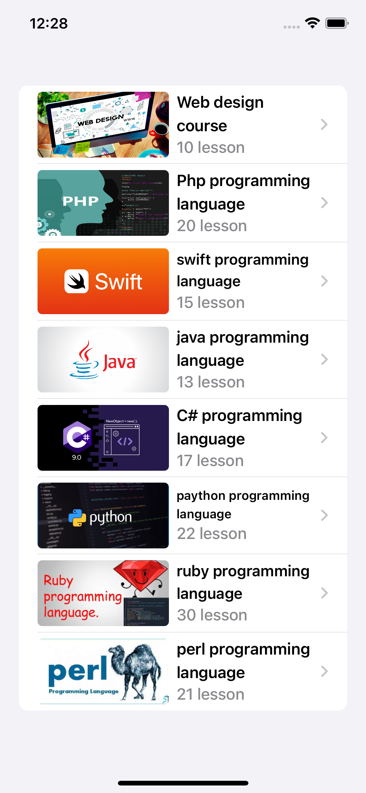 GitHub - mustafahegy/swift-UI-list-of-Programming-courses