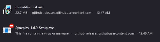Firefox 91.0.1 marks syncplay 1.6.9 as virus · Issue #456 · Syncplay/syncplay · GitHub