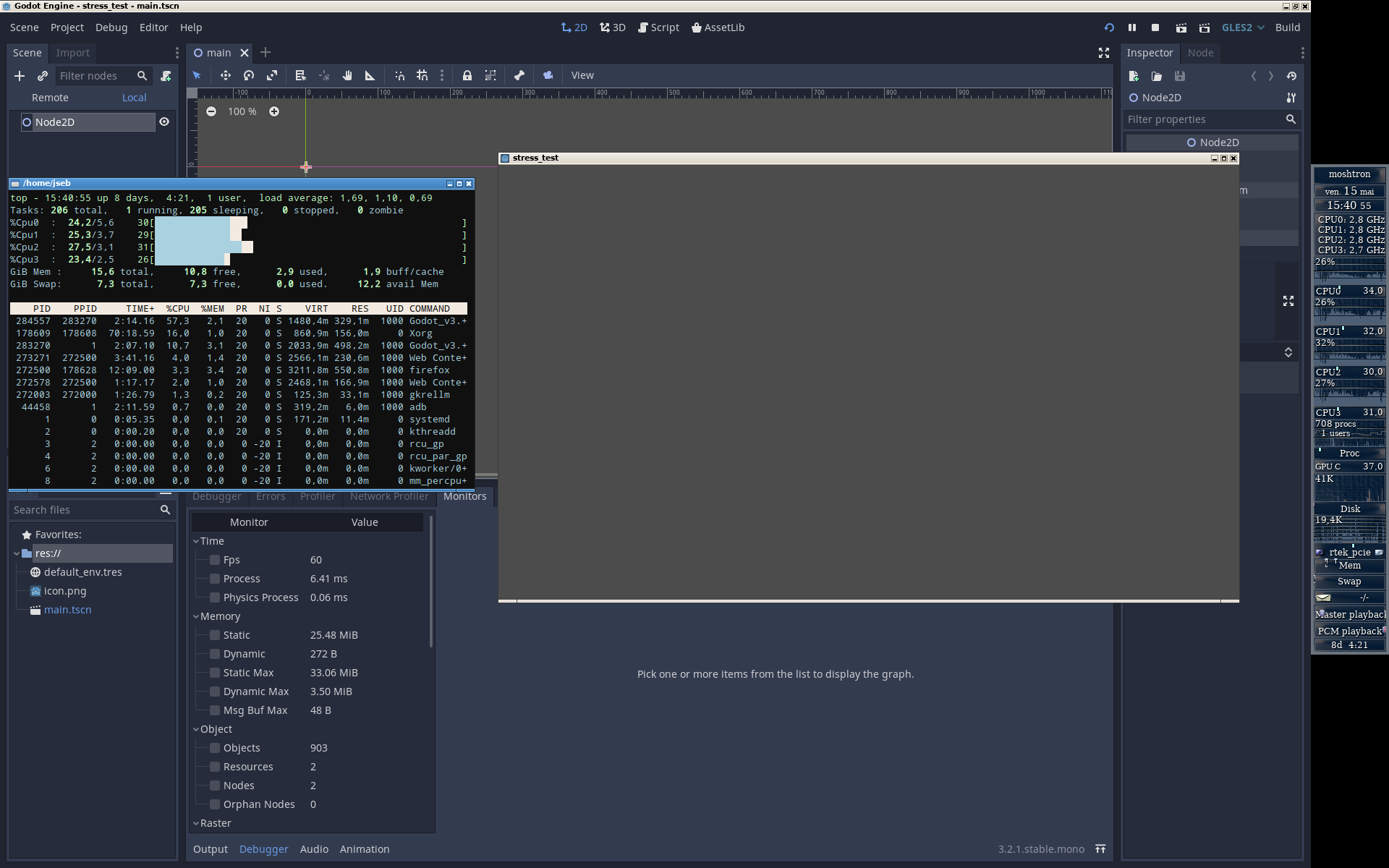 heavy CPU usage, even with empty project. · Issue #38756 · godotengine/godot · GitHub