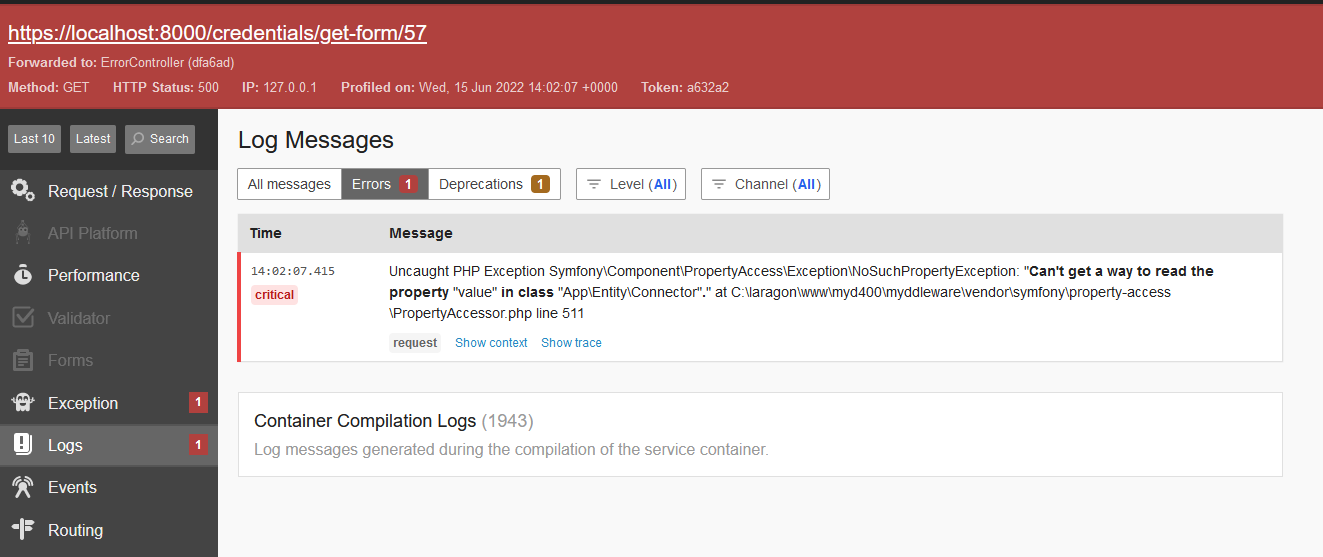 Error thrown when trying to create a connector (when selecting a Solution, the ConnectorParams ...