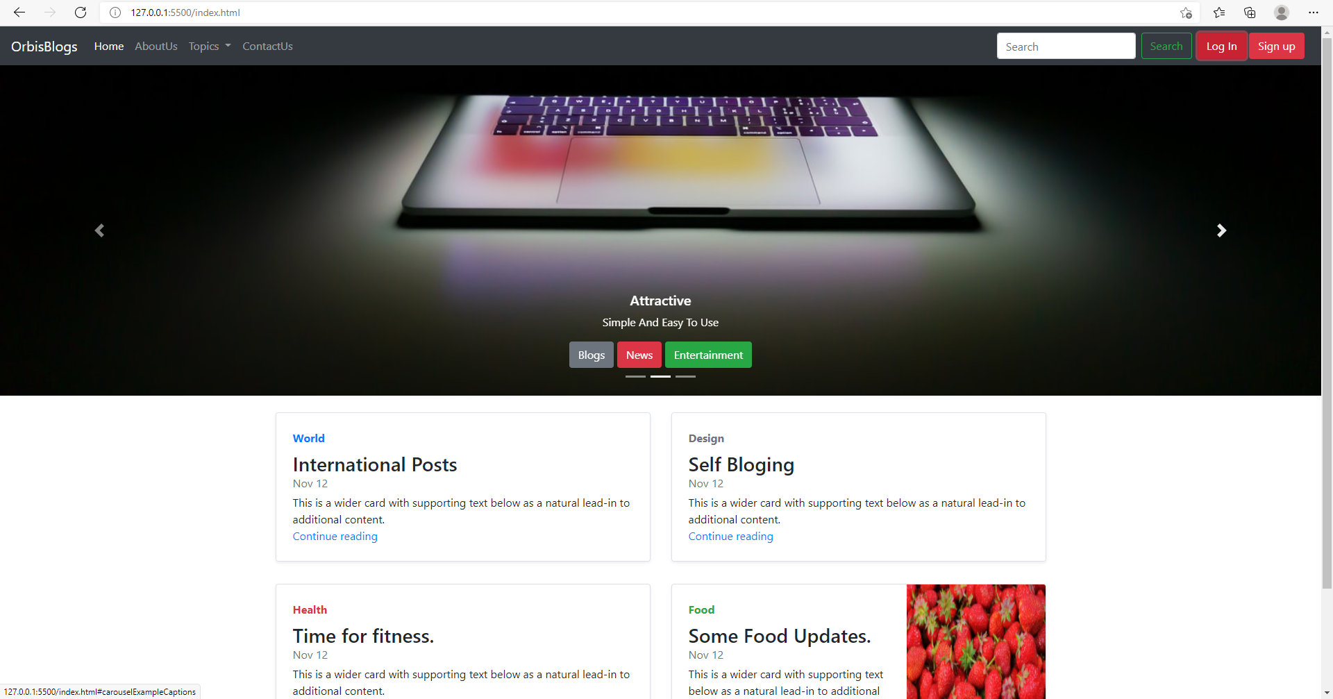 GitHub - Prateek-Bhardwaj/Bootstrap_Static: This a static website made ...