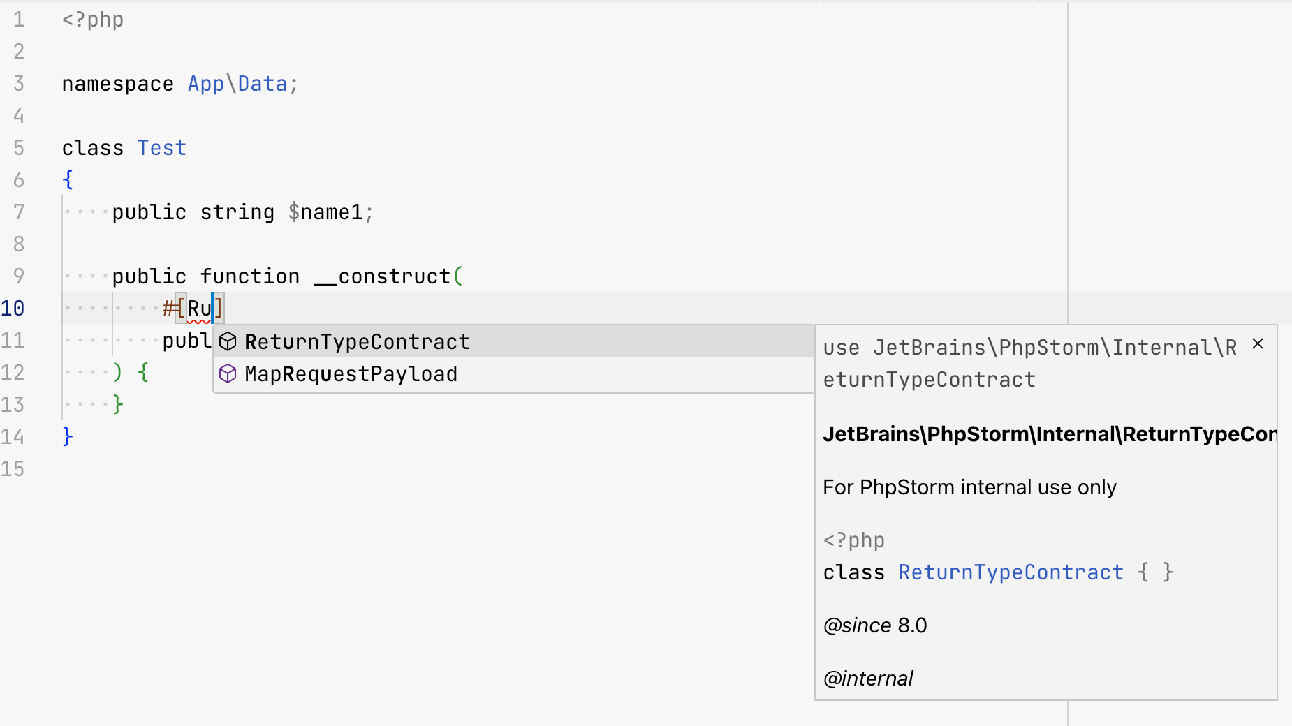 Autocomplete Attributes With Constructor Promoted Properties · Issue 2652 · Bmewburnvscode