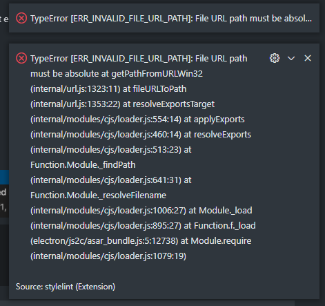 Error when using on a project inside WSL2 · Issue #188 · stylelint/vscode-stylelint · GitHub