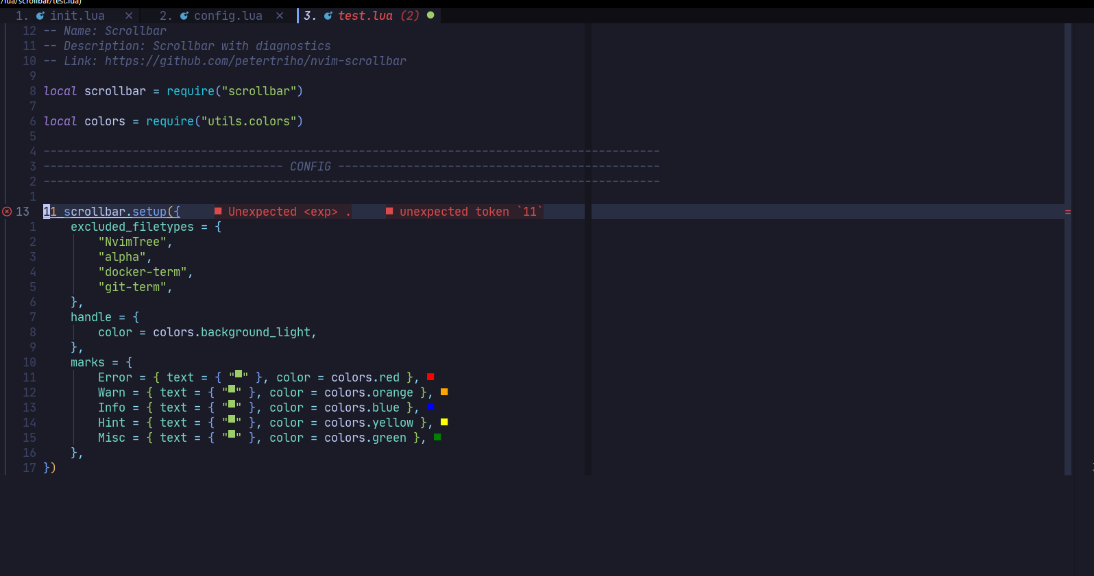 Sometimes throwing an error if incorrect code is detected · Issue #14 · petertriho/nvim ...