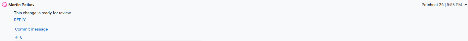 When I submit a review without writing a review-level comment, a wild "This change is ready for ...