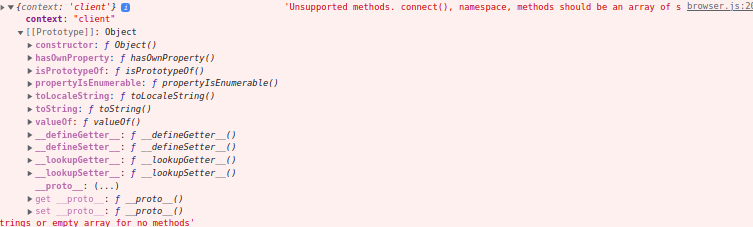 Unsupported Methods Connect Namespace Methods Should Be An Array Of Strings Or Empty Array
