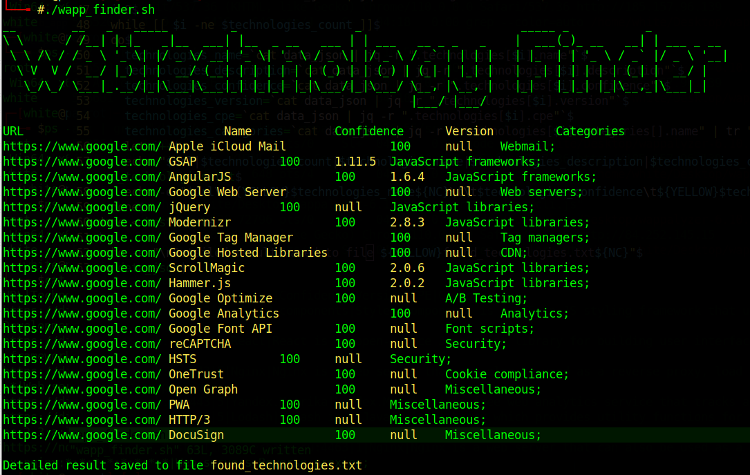 GitHub - Pumpkin-Garden/Wapp_finder: Web technology scanner based on wappalyzer